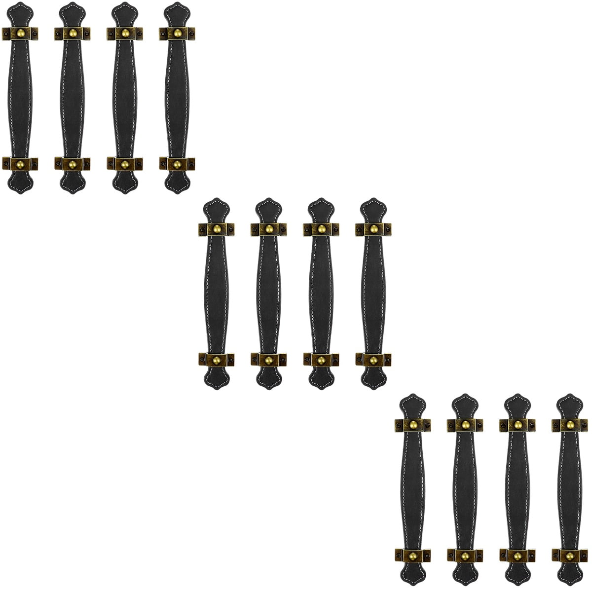 CIMAXIC Durable Black PU Drawer Pulls - Comfortable Grip, Simple Design ...
