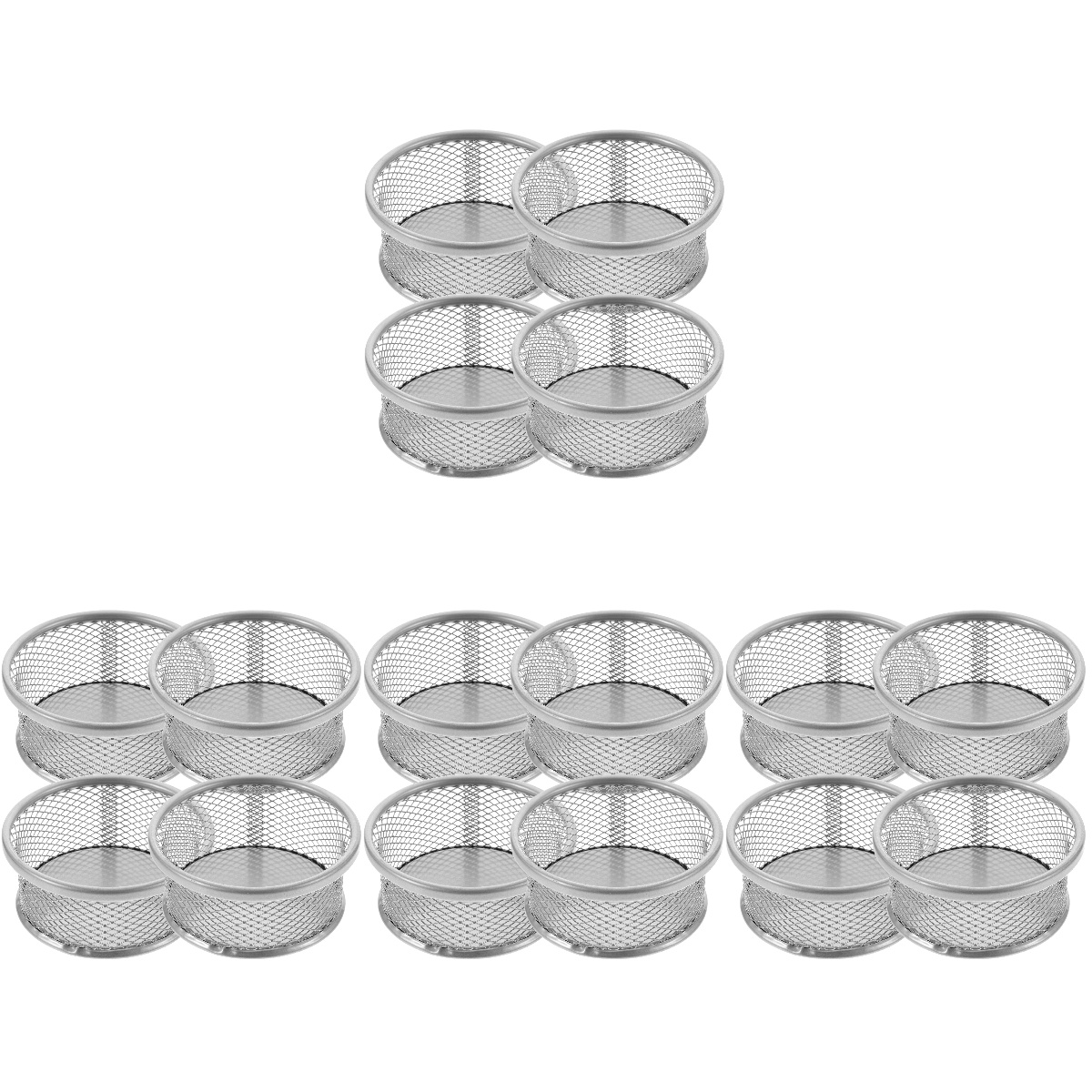 WynBing 16 Pcs Paperclip Mesh Baskets Sundries Storage Holders Office ...