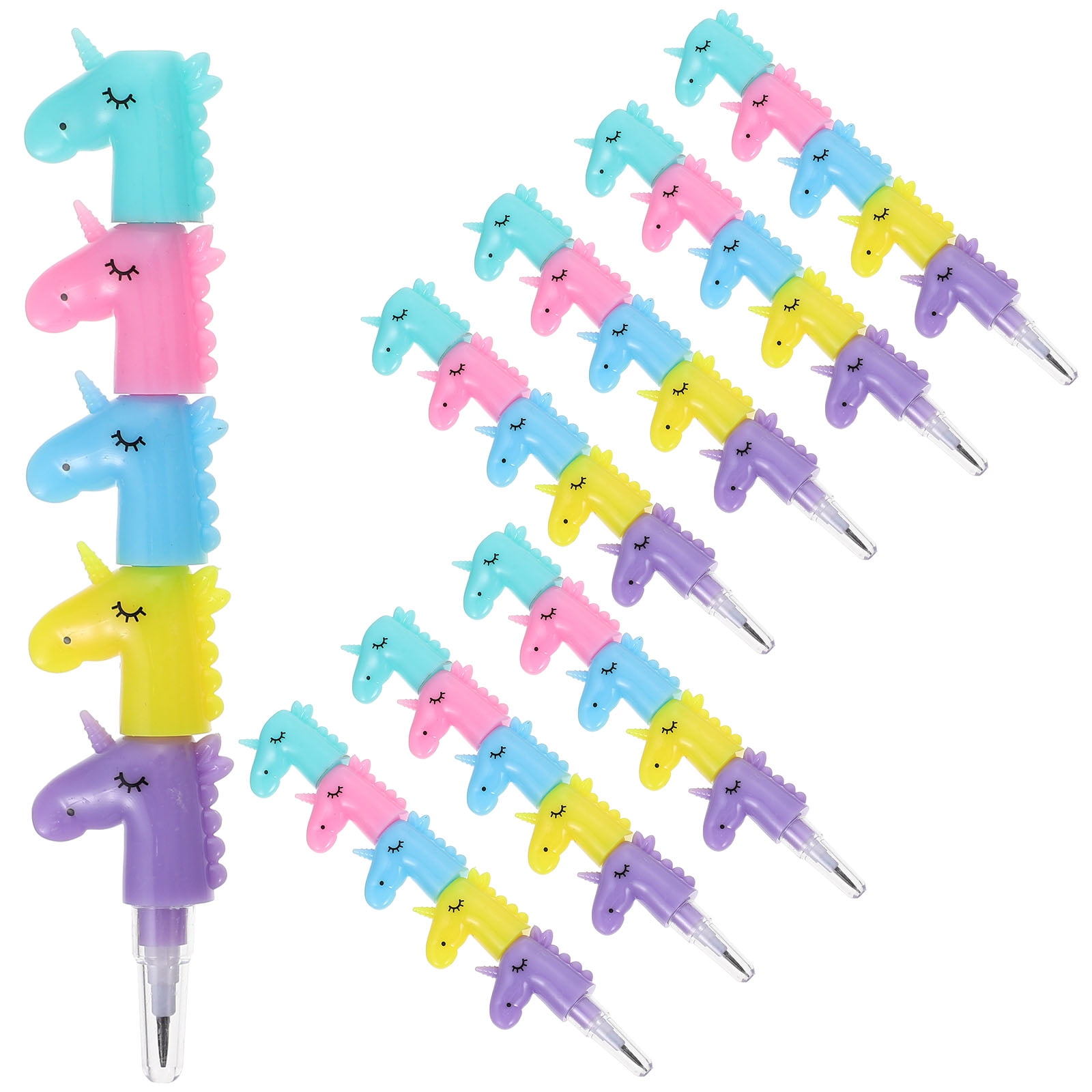 WynBing 16 Pcs Stackable Pencils Decorative Pencils Kids Stationery ...