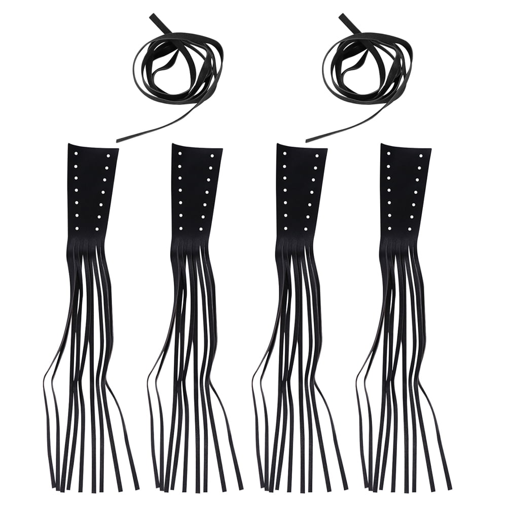 CIMAXIC Motorcycle Handlebar Tassel Wraps Black Wynbing 2Set - Walmart.com