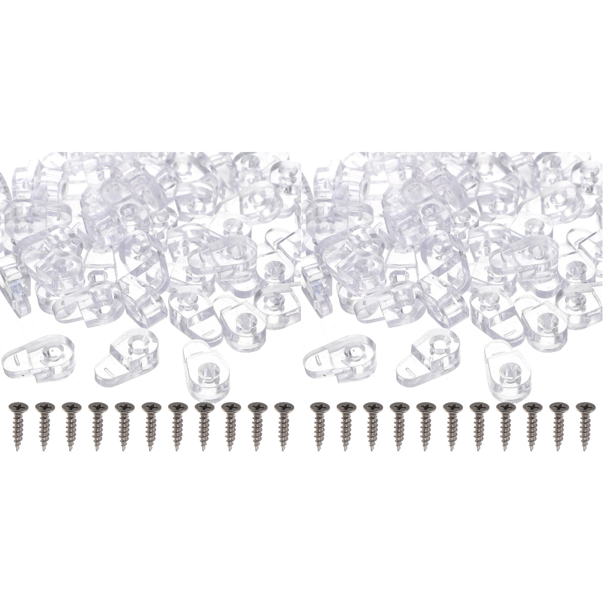 WynBing 2 Sets Mirror Clip Glass Fixing Clamp Glass Holder Clip Panel ...