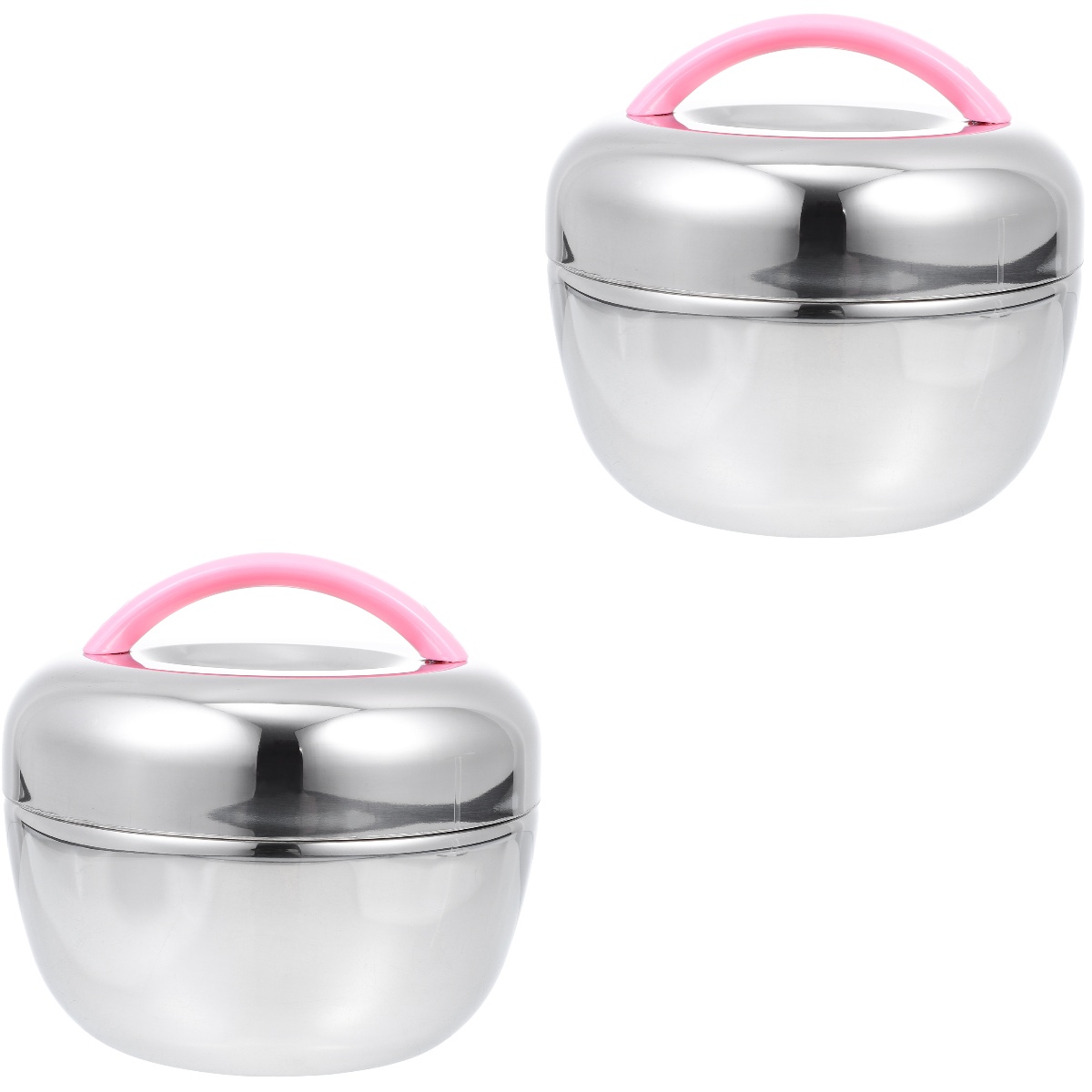 WynBing 2 Sets of Double-layered Stainless Steel Bento Box Handhold ...