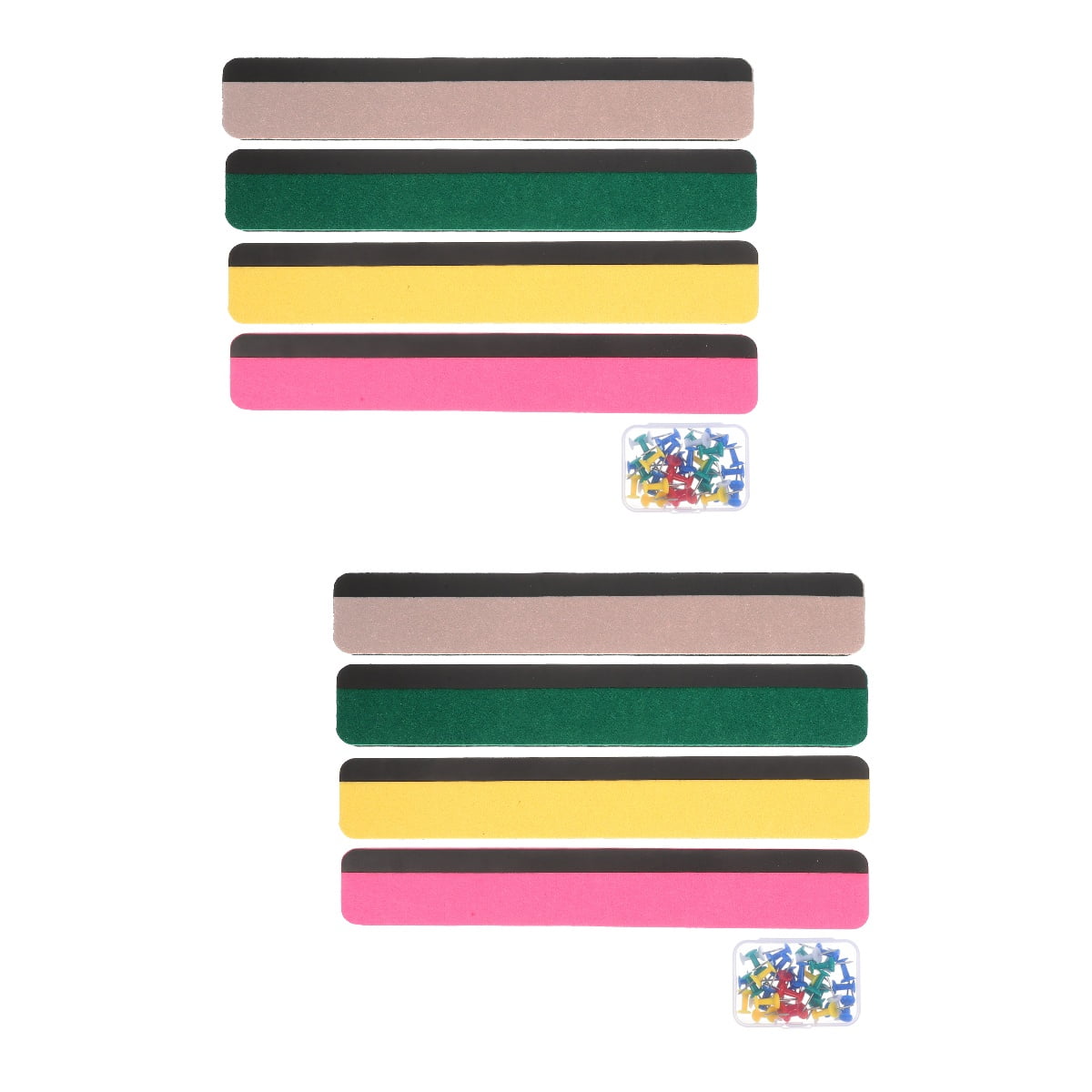 2 Sets of Felt Bulletin Board Strips Memo Board Bar Strips for Home ...