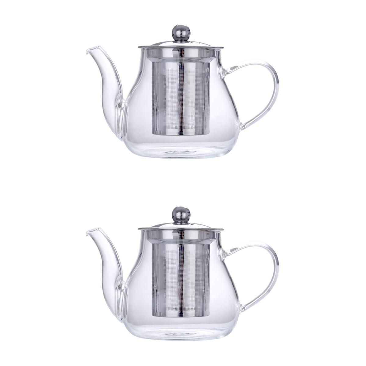 WynBing 2 Sets of Glass Tea Pot Handheld Tea Kettle Home Teapot Glass ...