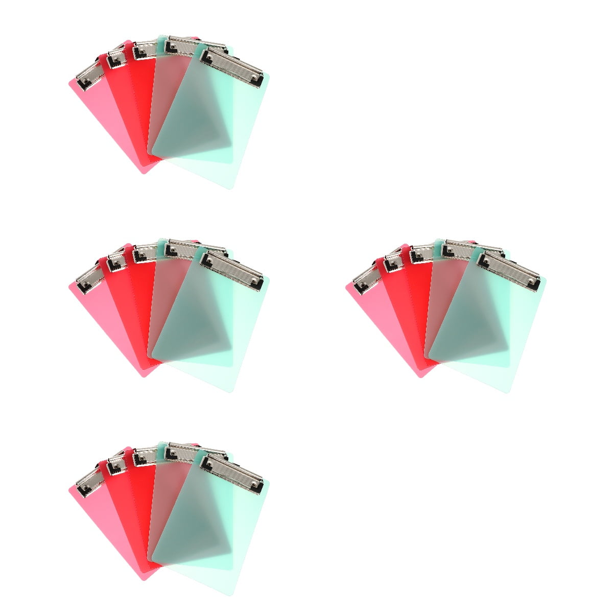 WynBing 20-Pack Mini Transparent Clipboards - Assorted Color A6 Size ...