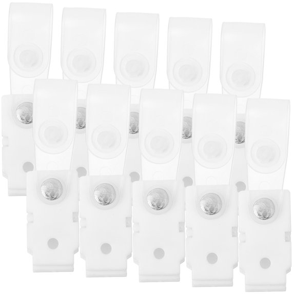 CIMAXIC Acrylic Id Badge Clips White Practical for Work 20Pcs - Walmart.com