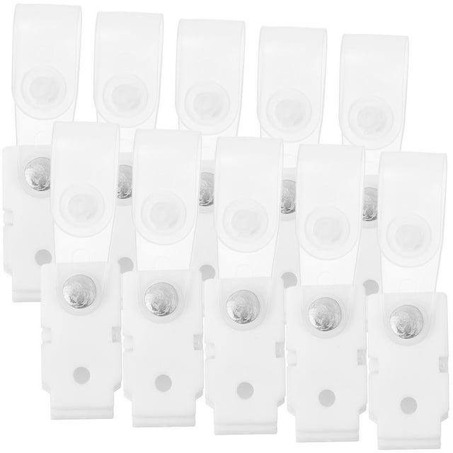 CIMAXIC ID Card Holder Clips Acrylic for Work Badges 20Pcs 2.16X0.59X0 ...