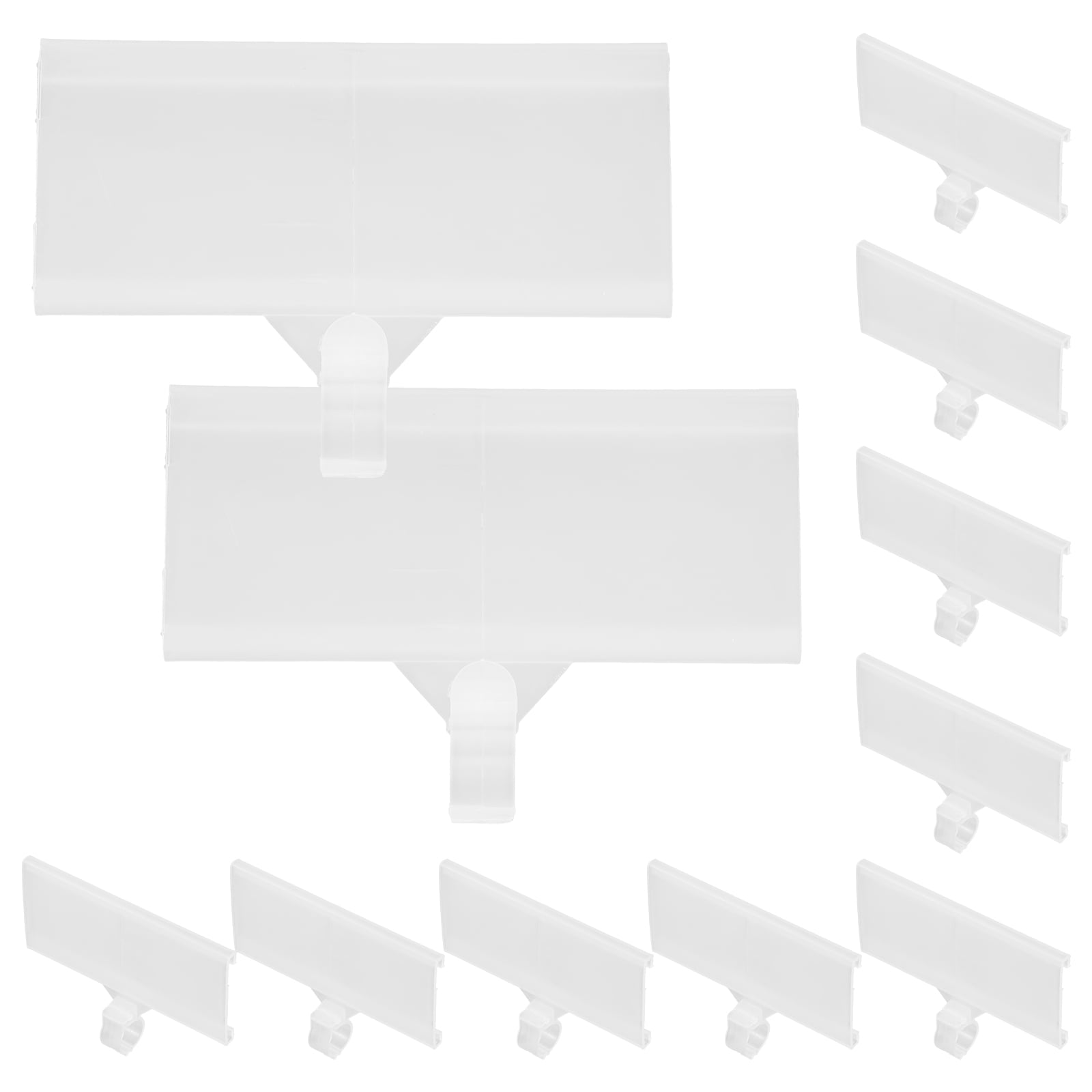 CIMAXIC 20Pcs Wire Rack Label Holder Transparent Plastic for Shelf ...