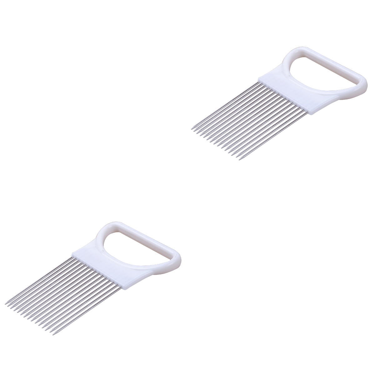 WynBing 2pcs 12-Prong Onion Holder Cutter Slicer with Plastic Handle ...