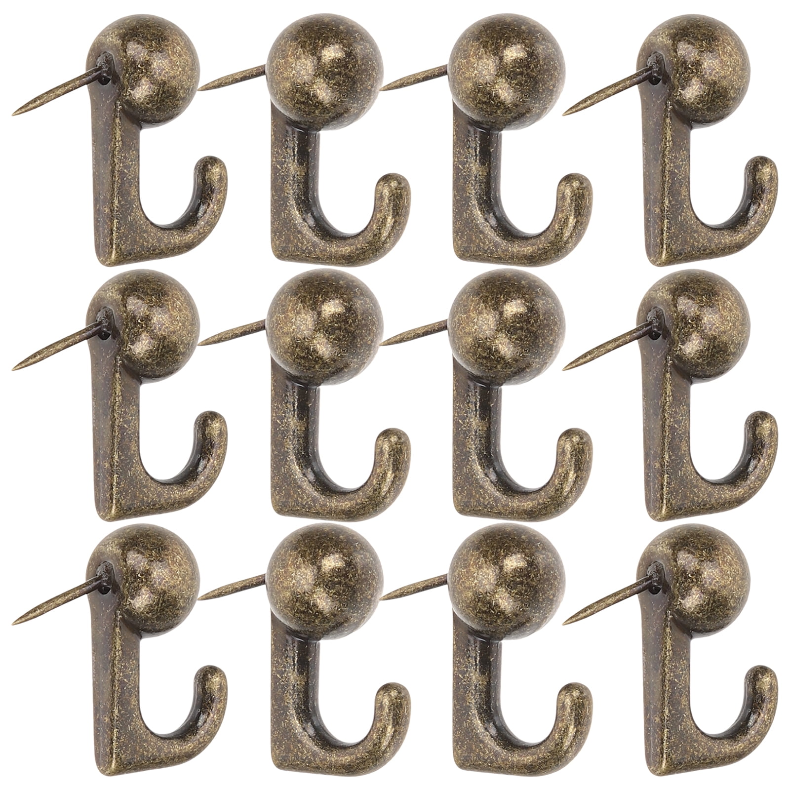 WynBing 30Pcs Metal Push Pin Hangers Wall Hooks Picture Hanging Pin ...