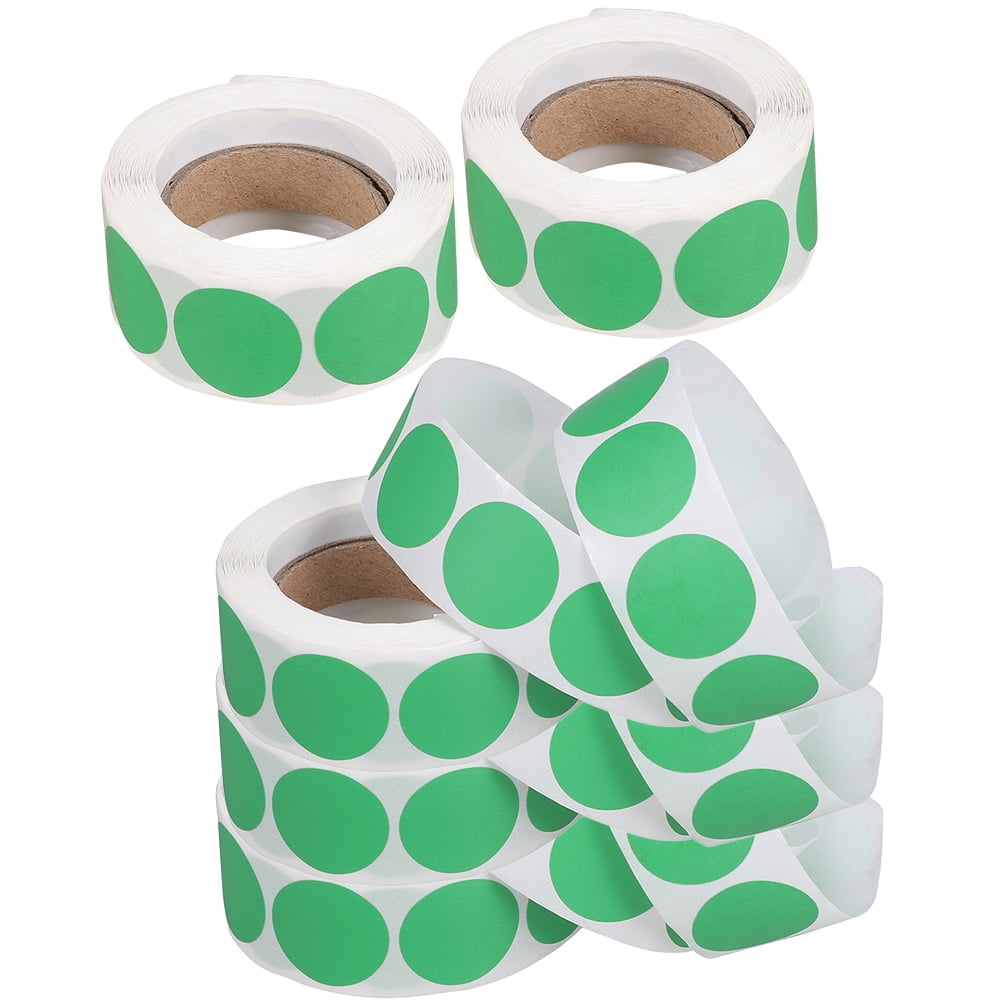 WynBing 5 rolls of Circle Dots Labels Inventory Stickers Adhesive ...