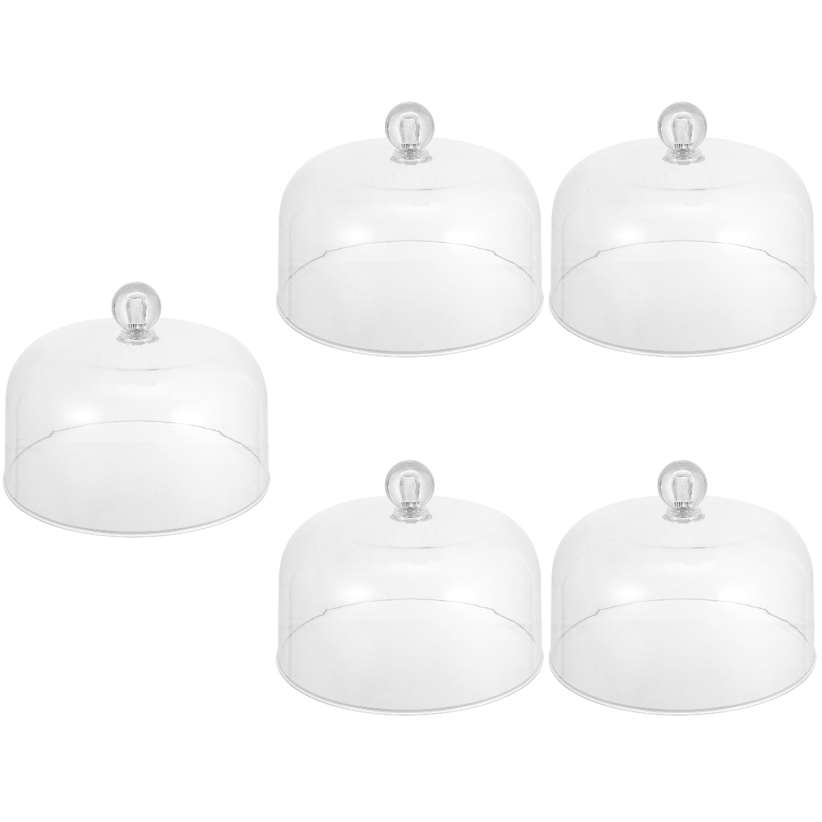 WynBing 5pcs Transparent Food Cover Dust-proof Cover Practical ...