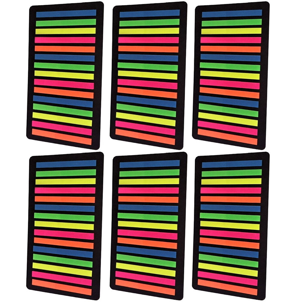 WynBing 6 Books of Thin Note Strip Transparent Highlight Strips ...