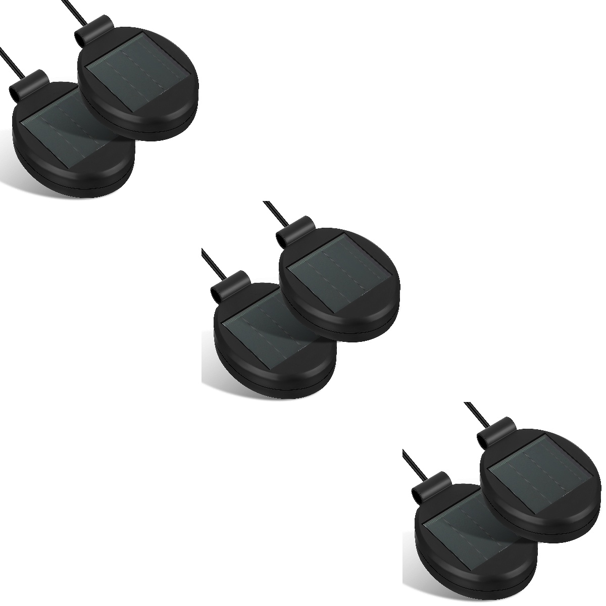 6 Pcs LED Lights Solar Lights Panels Pineapple shaped Panel Lanterns ...