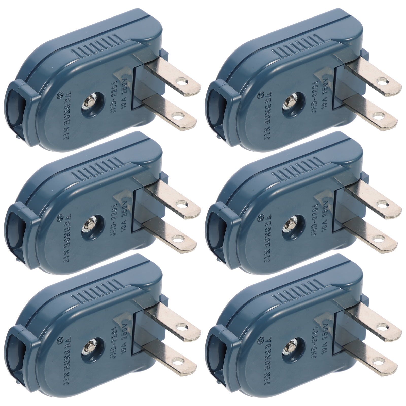 WynBing 6pcs Electric Plug Male Plug End Replacement 125v 10a Rotatable ...