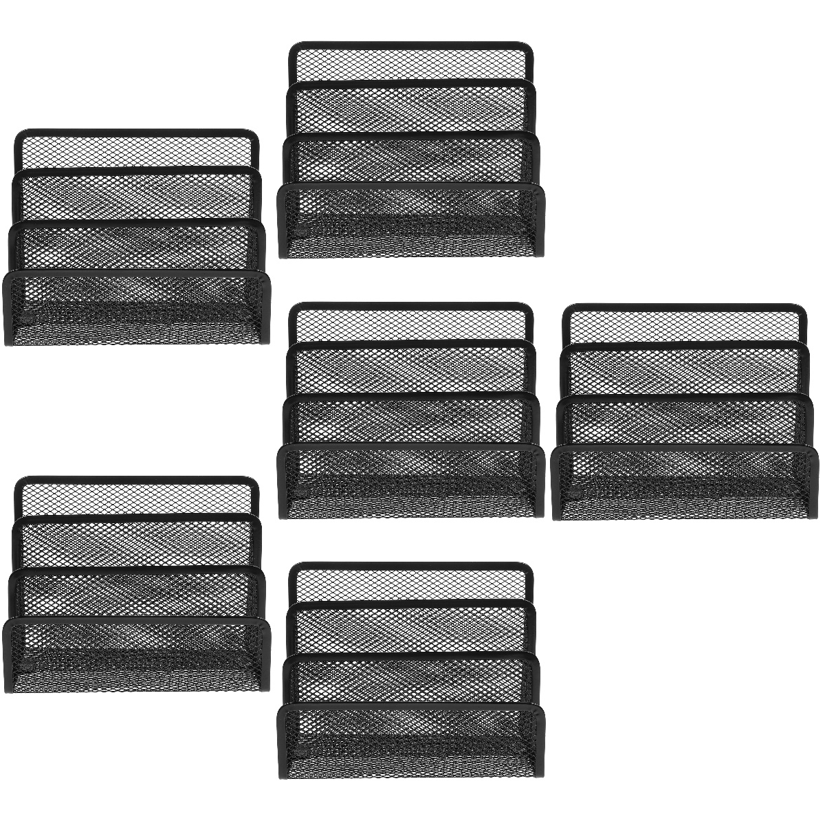 WynBing 6pcs Metal Mesh Desktop Organizer File Folder Letters Magazine ...