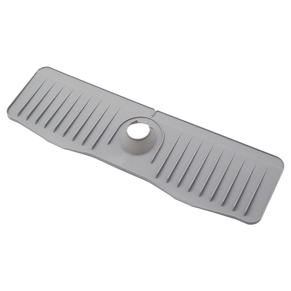 CIMAXIC Silicone Kitchen Sink Protective Mat Grey Lightweight Flexible ...