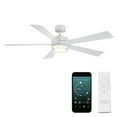 Wynd 60" Matte White Integrated LED Smart Ceiling Fan with Remote ...