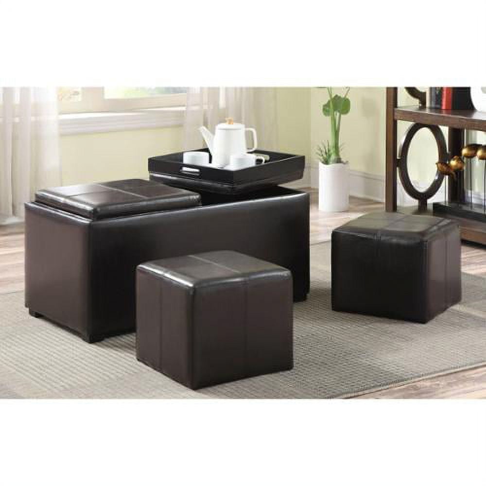 WyndenHall Franklin Contemporary Storage Ottoman Set - Walmart.com