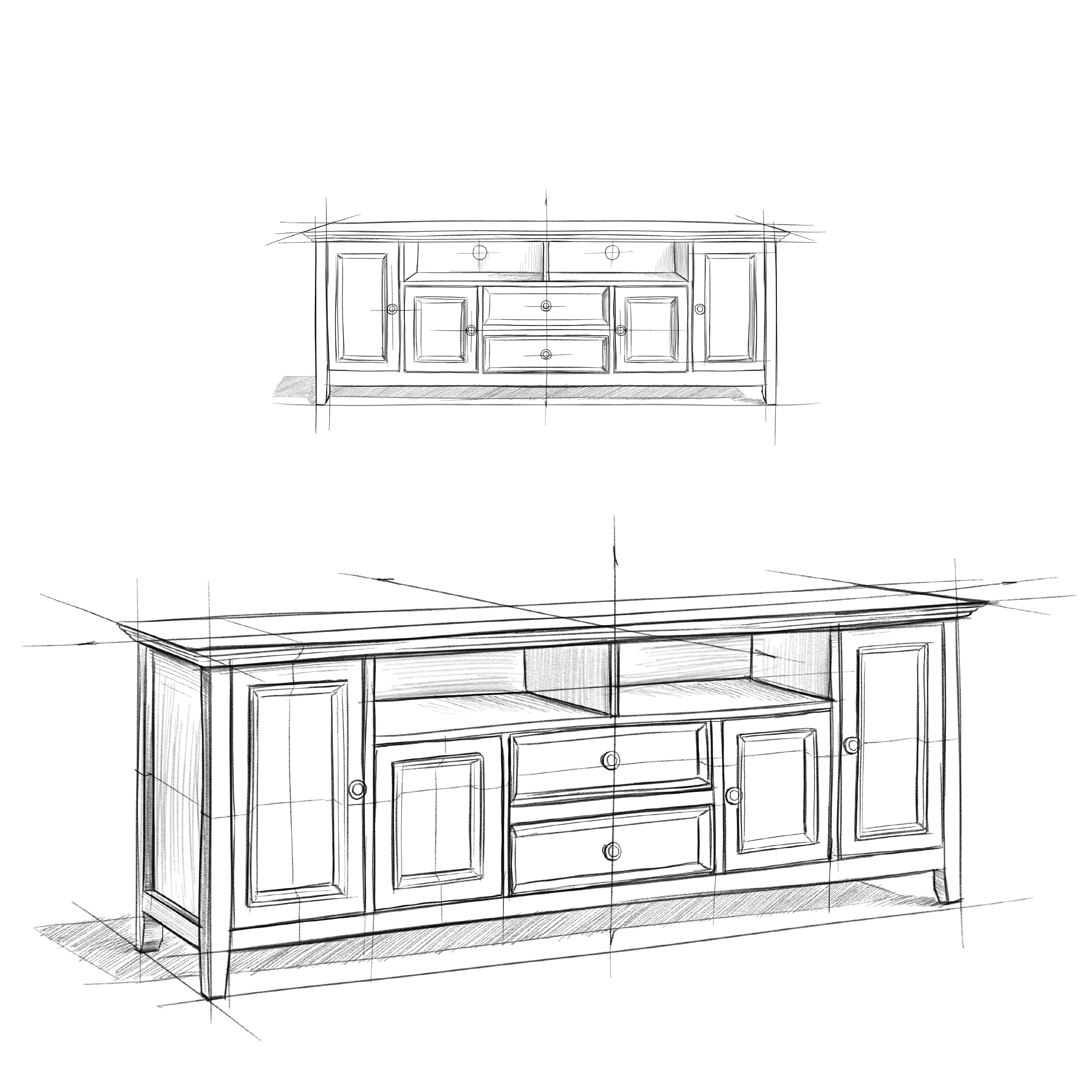 WyndenHall Halifax 72 inch Wide Solid Wood Transitional TV Stand - 72"w ...