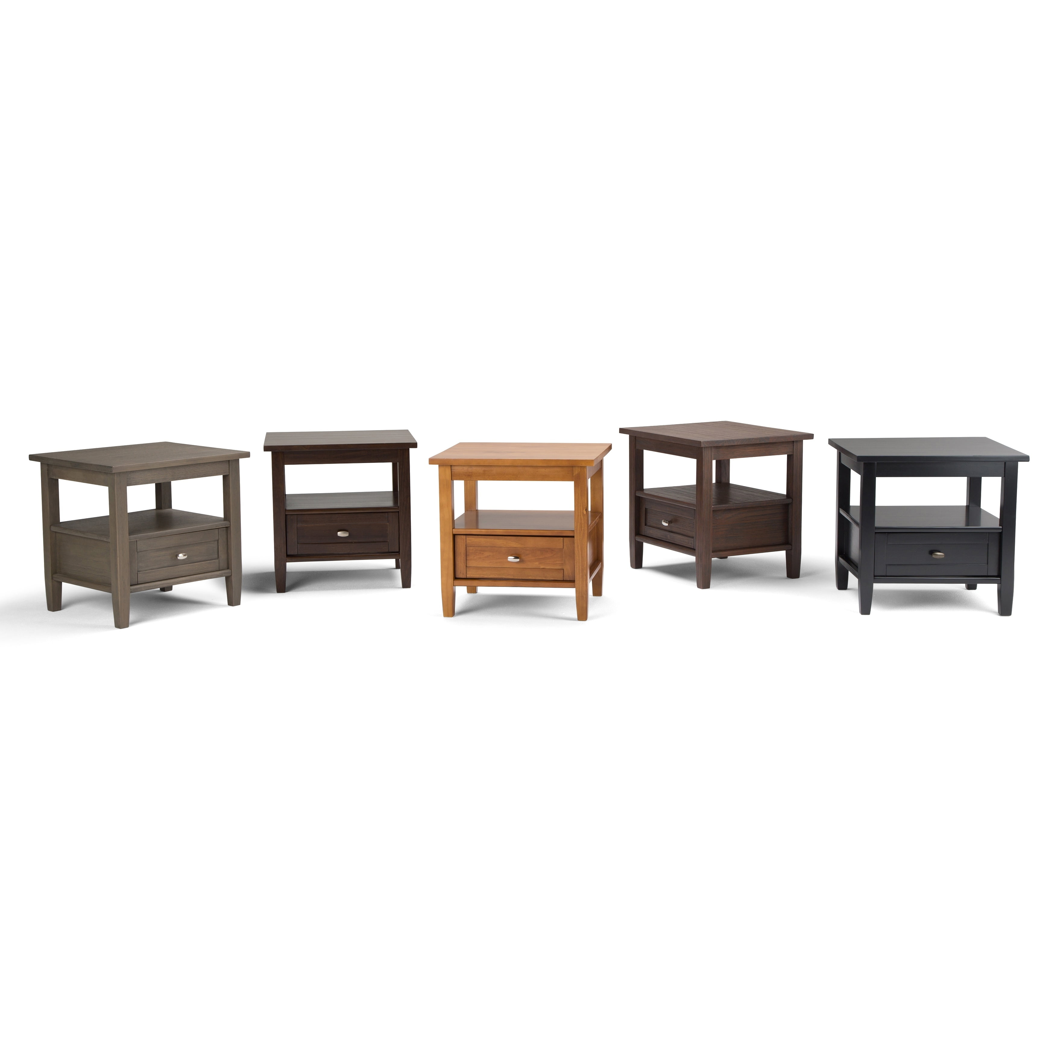 WyndenHall Norfolk SOLID WOOD 20 inch Wide Rectangle Transitional End ...