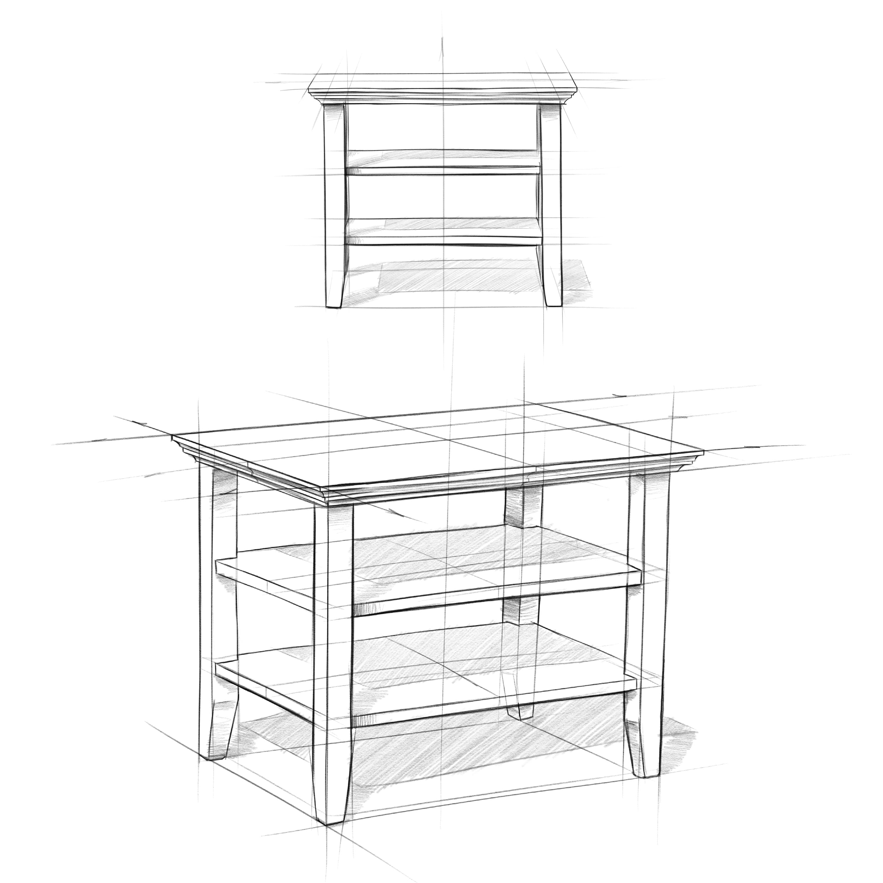 WyndenHall Normandy 14 inch Wide Solid Wood Transitional Narrow Side ...