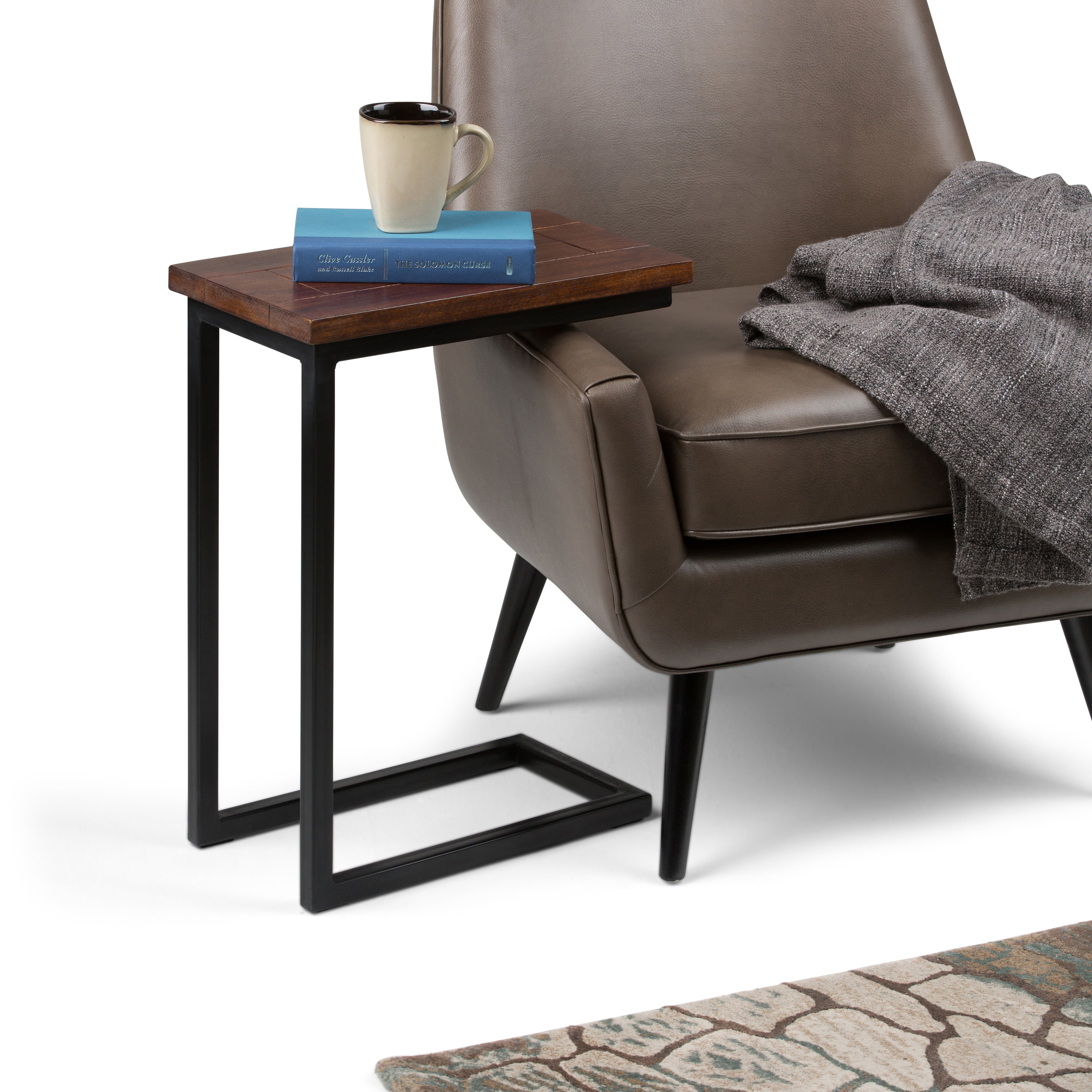 WyndenHall Rhonda 18 inch Wide Solid Metal Industrial C Side Table - 18 ...