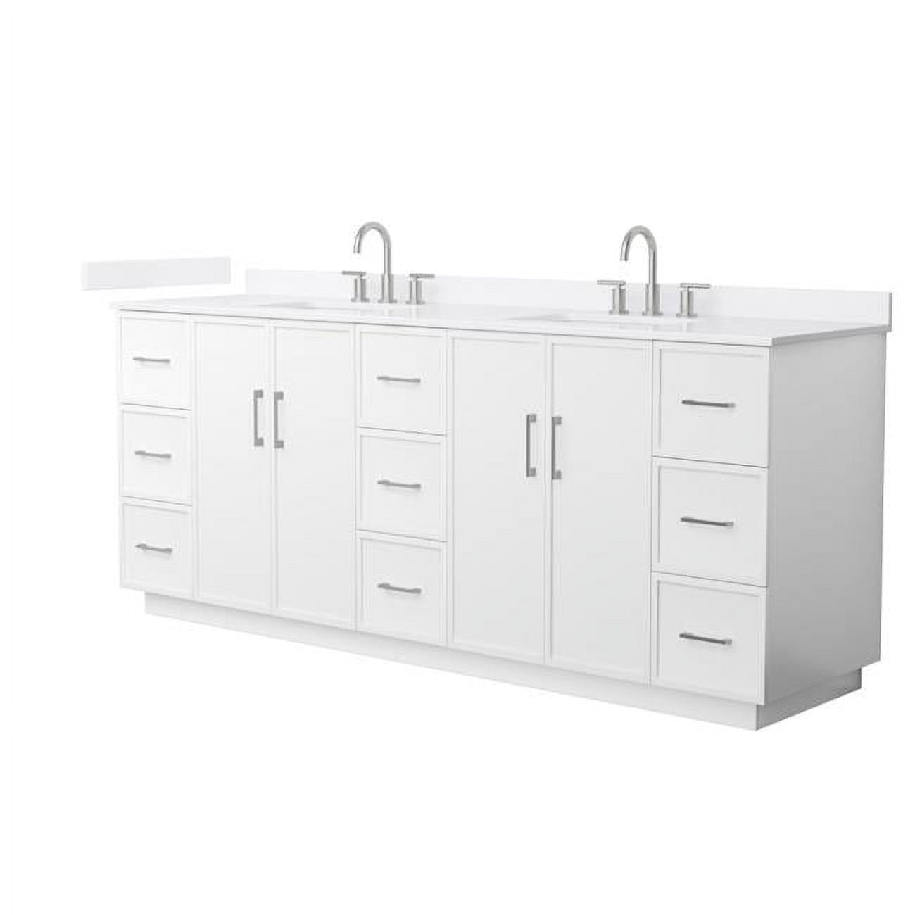 Wyndham Collection WCH747484DWHWQUS3MXX 84 in. Elan Double Bathroom ...