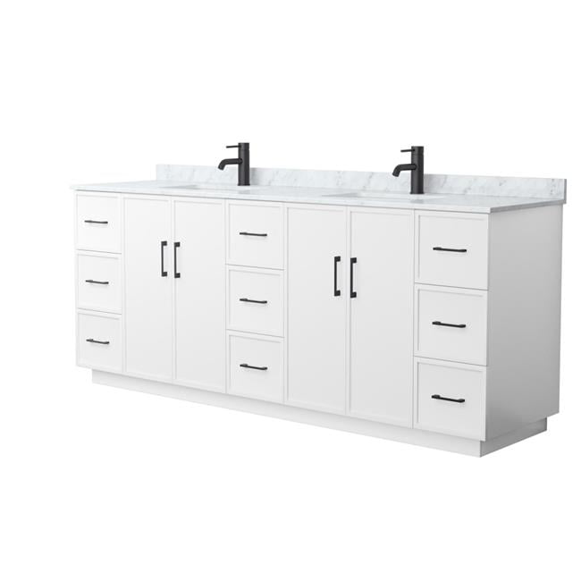 Wyndham Collection WCH747484DWBCMUNSMXX 84 in. Elan Double Bathroom ...