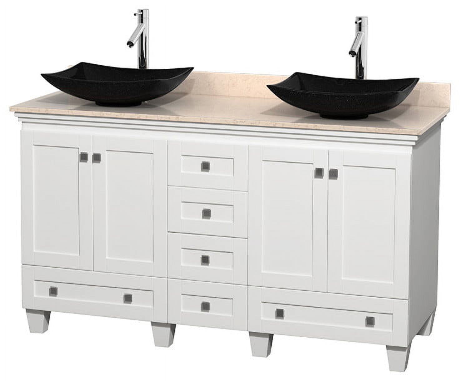 Wyndham Collection Acclaim 60 inch Double Bathroom Vanity in White ...