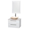 Wyndham Collection Amare 30 inch Single Bathroom Vanity in Glossy White ...
