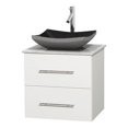 Wyndham Collection Centra 24 inch Single Bathroom Vanity in Matte White ...