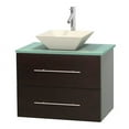 Wyndham Collection Centra 30" Single Bathroom Vanity, Espresso, Green ...