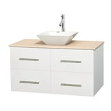 Wyndham Collection Centra 42 inch Single Bathroom Vanity in Matte White ...