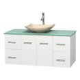 Wyndham Collection Centra 48 inch Single Bathroom Vanity in Matte White ...