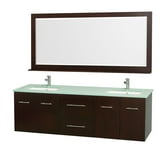 Wyndham Collection Centra 72 inch Double Bathroom Vanity in Espresso ...
