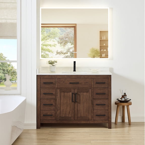 Wyndham Collection WCG242424SDBWQUS3MXX Beckett 24" Free Standing ...