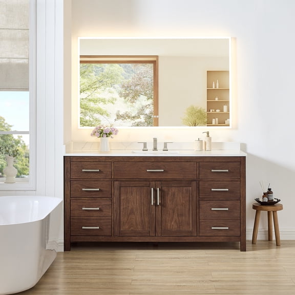 Wyndham Collection WCG242454SSOWQUS3MXX Beckett 54" Free Standing ...