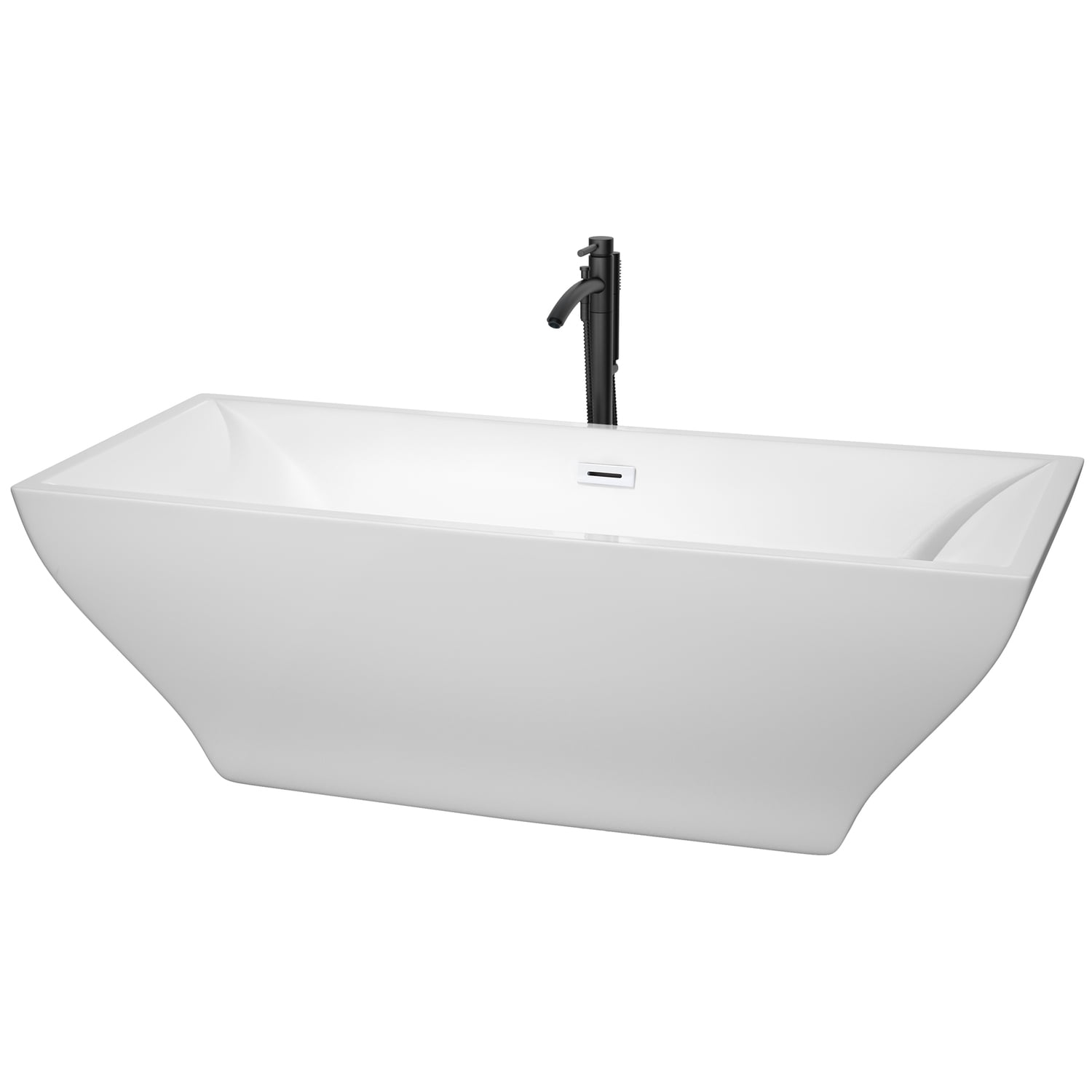 Wyndham Collection Wcbtk151871atp11 Maryam 72" Free Standing Acrylic ...