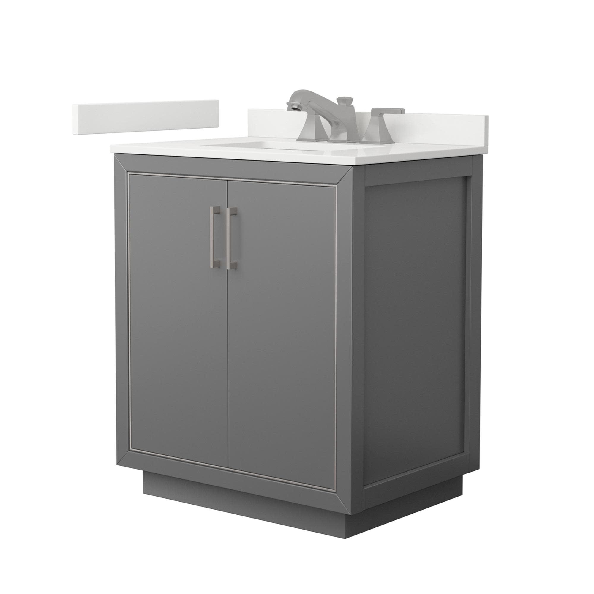 Wyndham Collection Wcf111130s-Qtz-Us3mxx Icon 30" Free Standing Single Basin Vanity Set ...