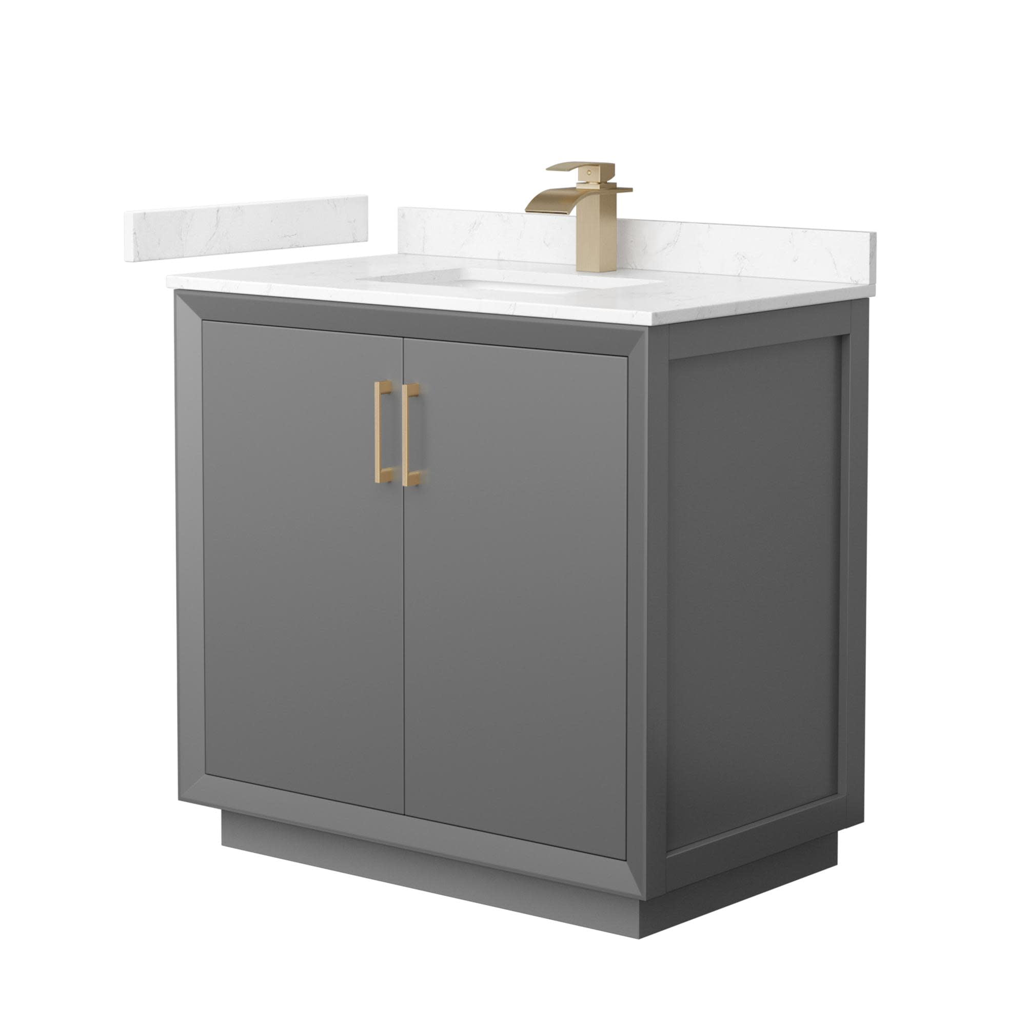 Wyndham Collection Wcf414136s-Vca-Unsmxx Strada 36" Free Standing Single Basin Vanity Set ...