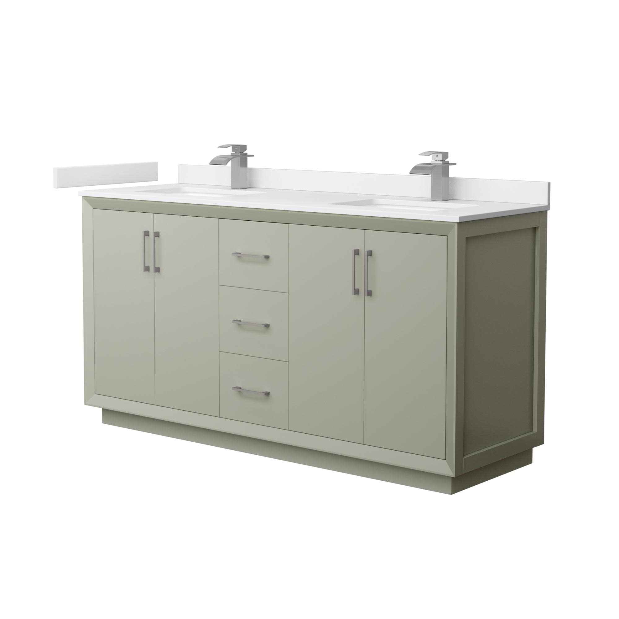 Wyndham Collection Wcf414166d-Vca-Unsmxx Strada 66" Free Standing Double Basin Vanity Set ...