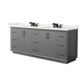 Wyndham Collection Wcf414184d-Qtz-Us3mxx Strada 84" Free Standing ...