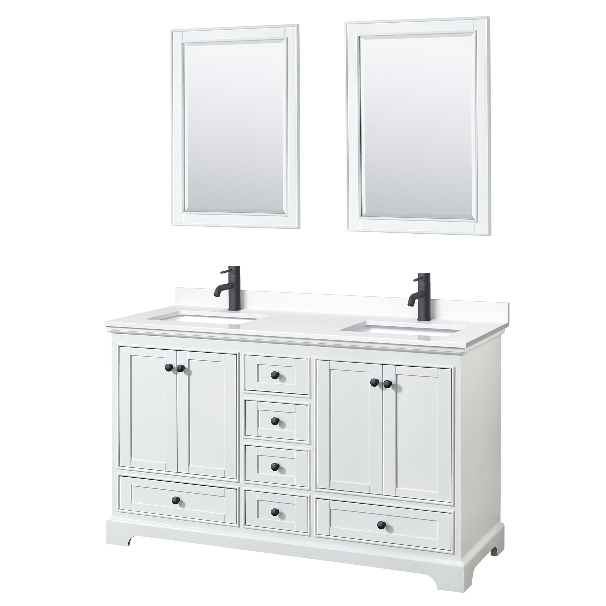 Wyndham Collection Wcs202060d-Vca-M24 Deborah 60" Free Standing Double ...
