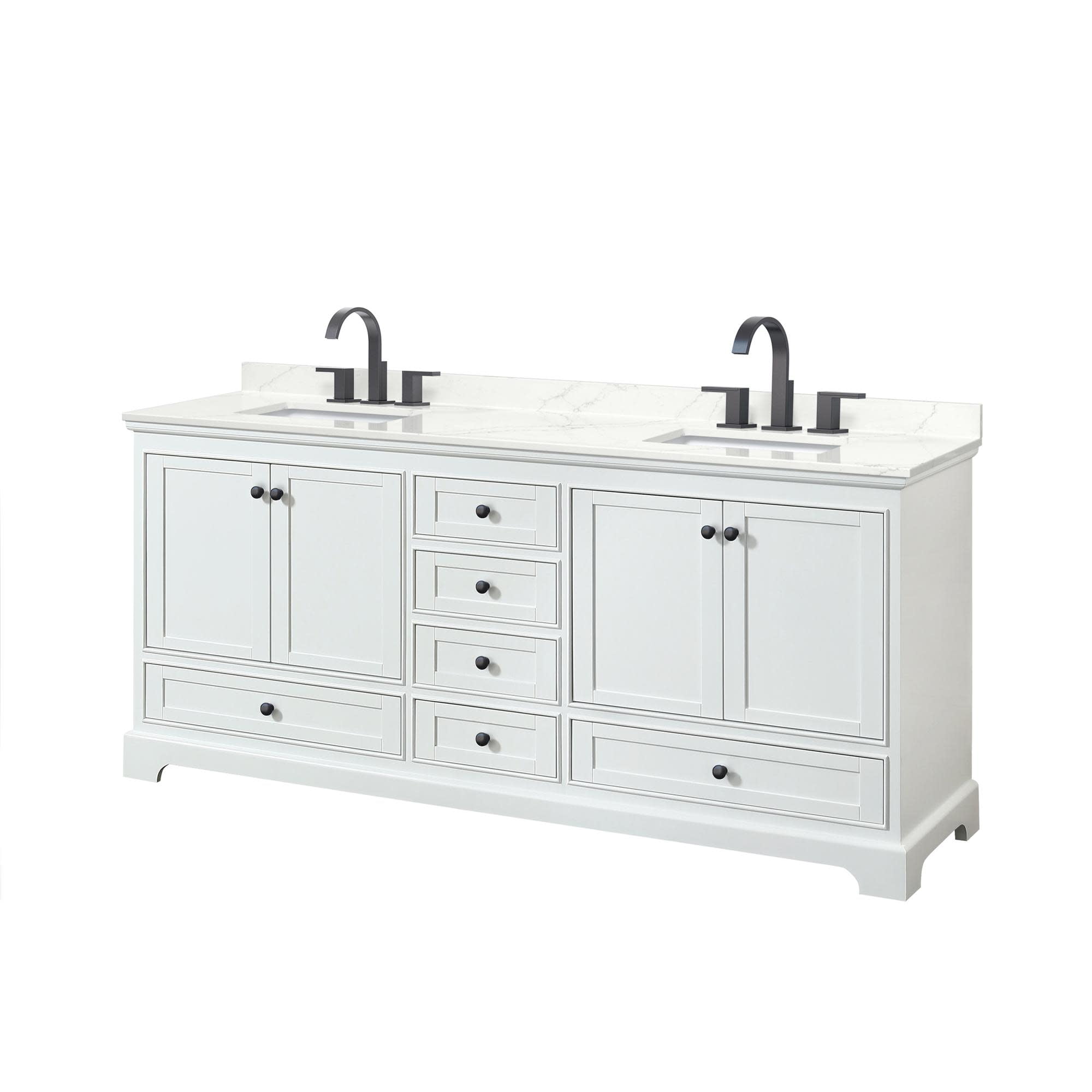 Wyndham Collection Wcs202080d-Qtz-Us3mxx Deborah 80" Free Standing Double Basin Vanity Set ...