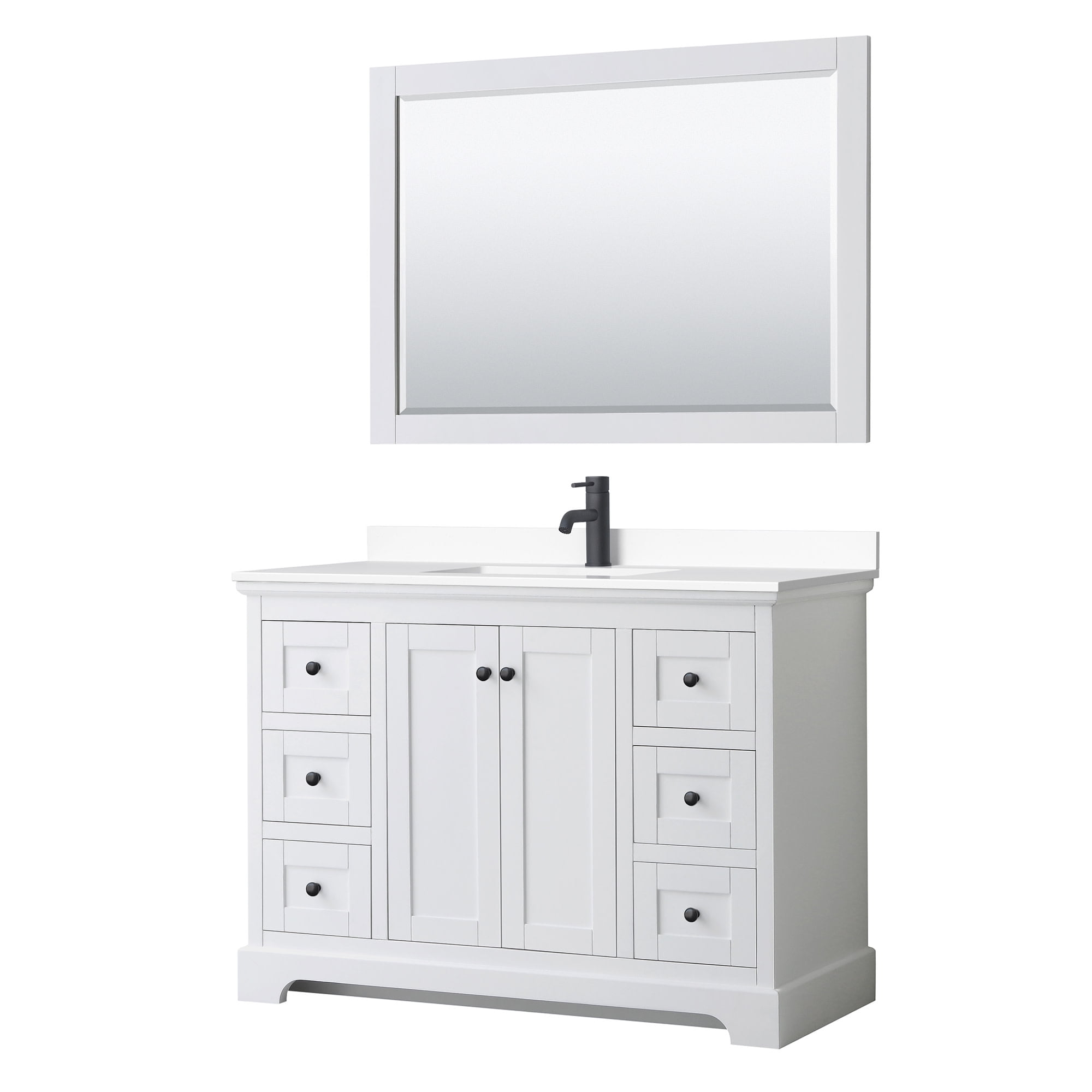 Wyndham Collection Wcv232348s-Vca-M46 Avery 48" Free Standing Single ...