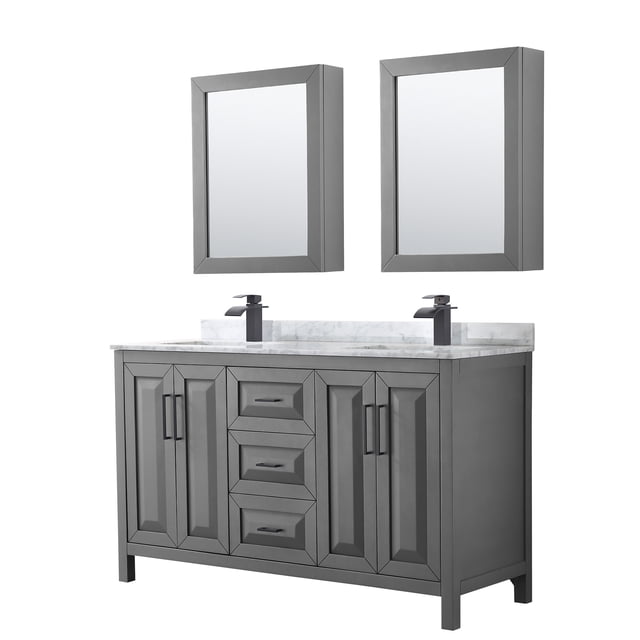 Wyndham Collection Wcv252560dunsmed Daria 60" Free Standing Double ...