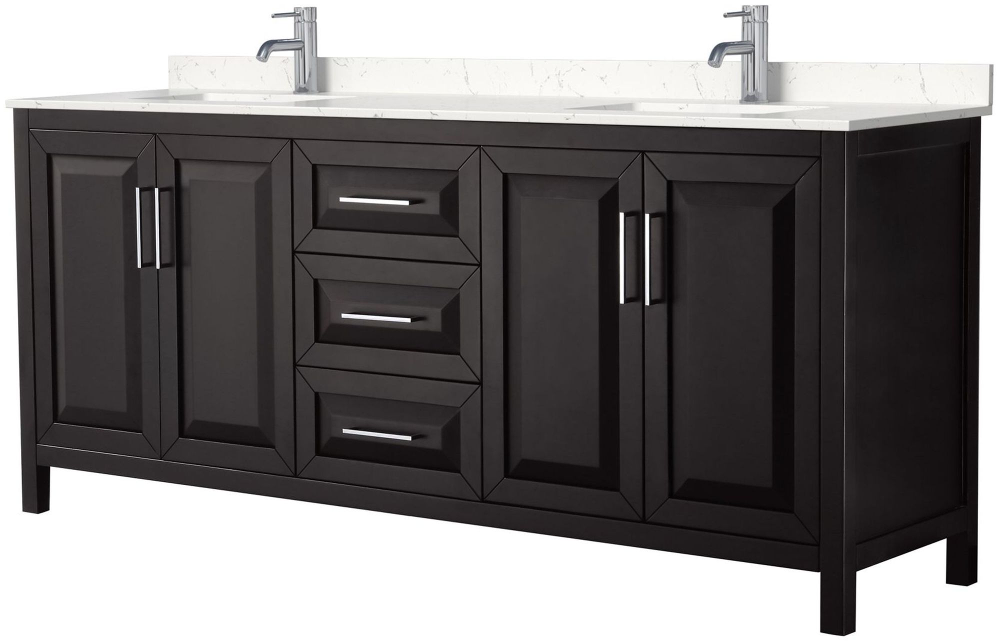 Wyndham Collection Berkeley 80 inch Double Bathroom Vanity in Dark ...