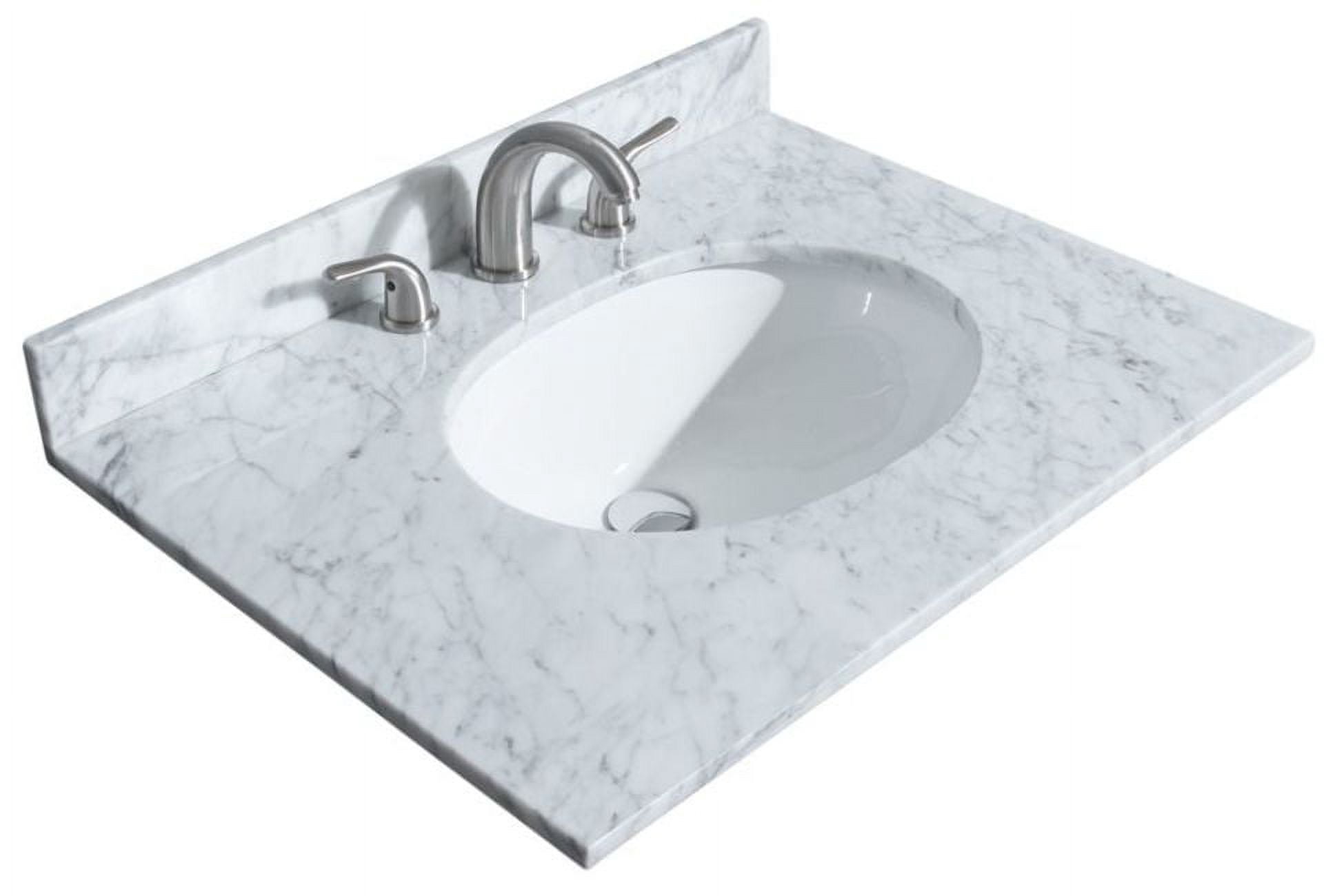 Wyndham Collection Wcvvca130stopuno 30" Marble Vanity Top - White ...
