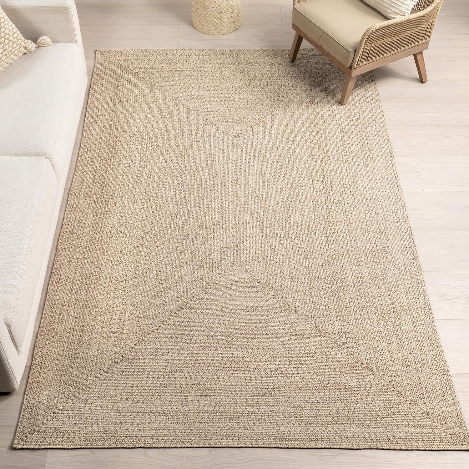 Wynn Tan Braided Indoor Outdoor Area Rug, Oval 3' X 5' - Walmart.com